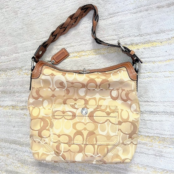 Coach | Bags | Coach Chelsea Signature Optic Hobo Shoulder Bag Style ...